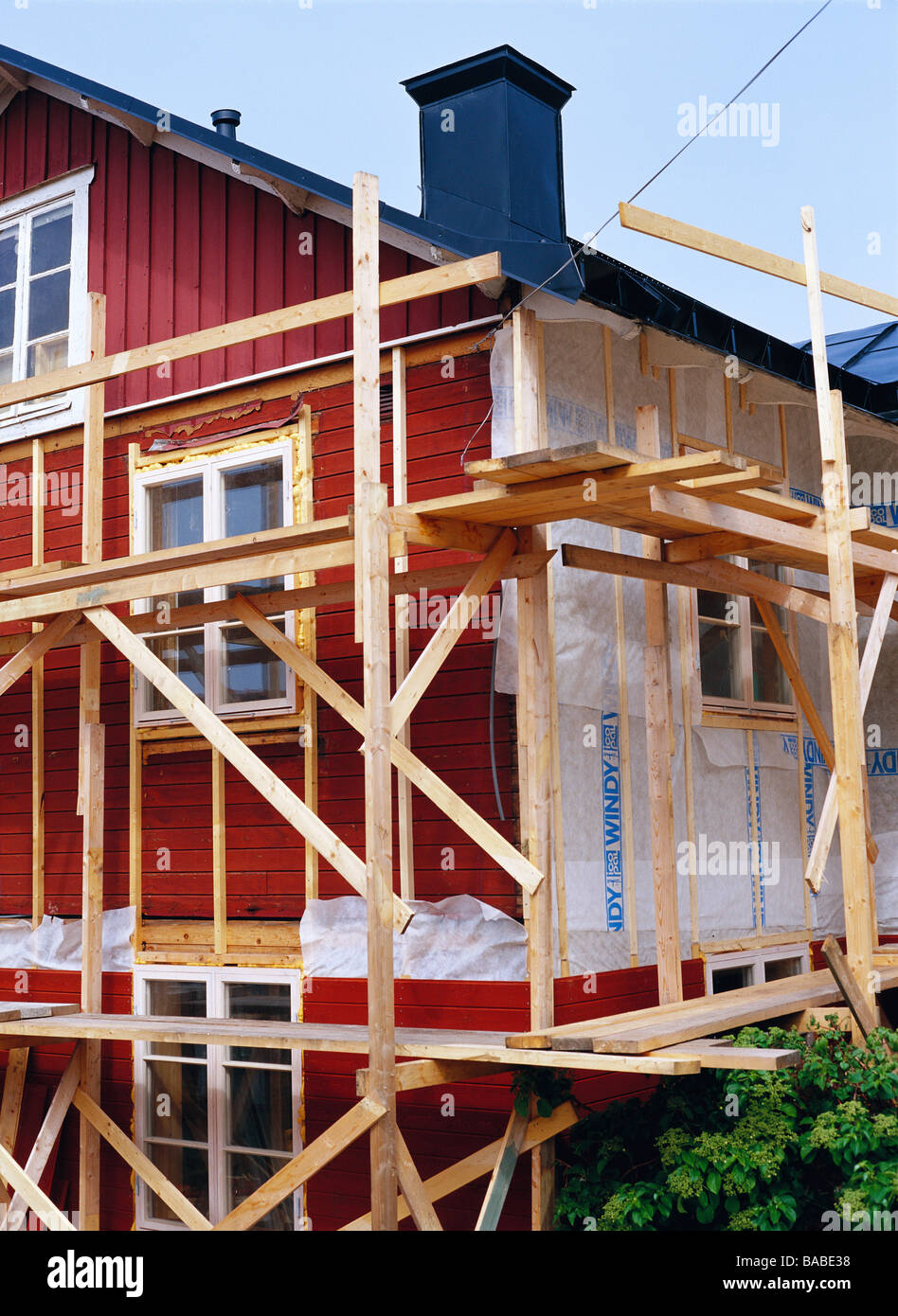 Renovation of a house Sandhamn Sweden Stock Photo - Alamy