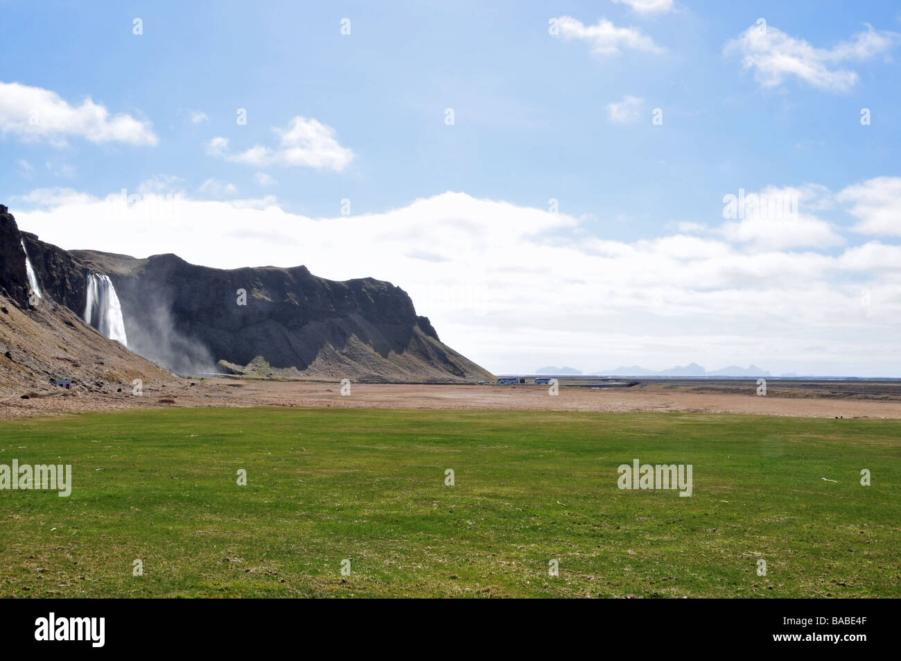 A cross-sectional view of the former coastline at the Seljalandsfoss ...