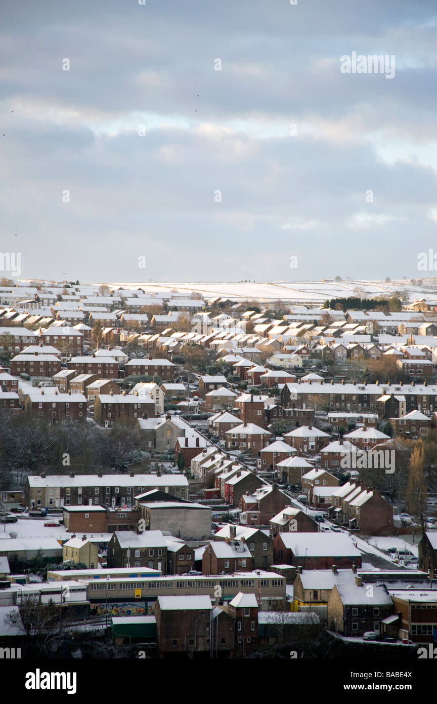 Stocksbridge in the snow Stock Photo - Alamy