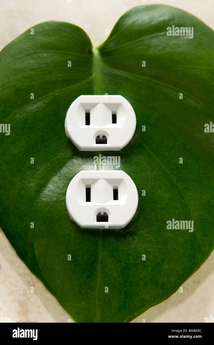 Leaf plug symbol hi-res stock photography and images - Alamy