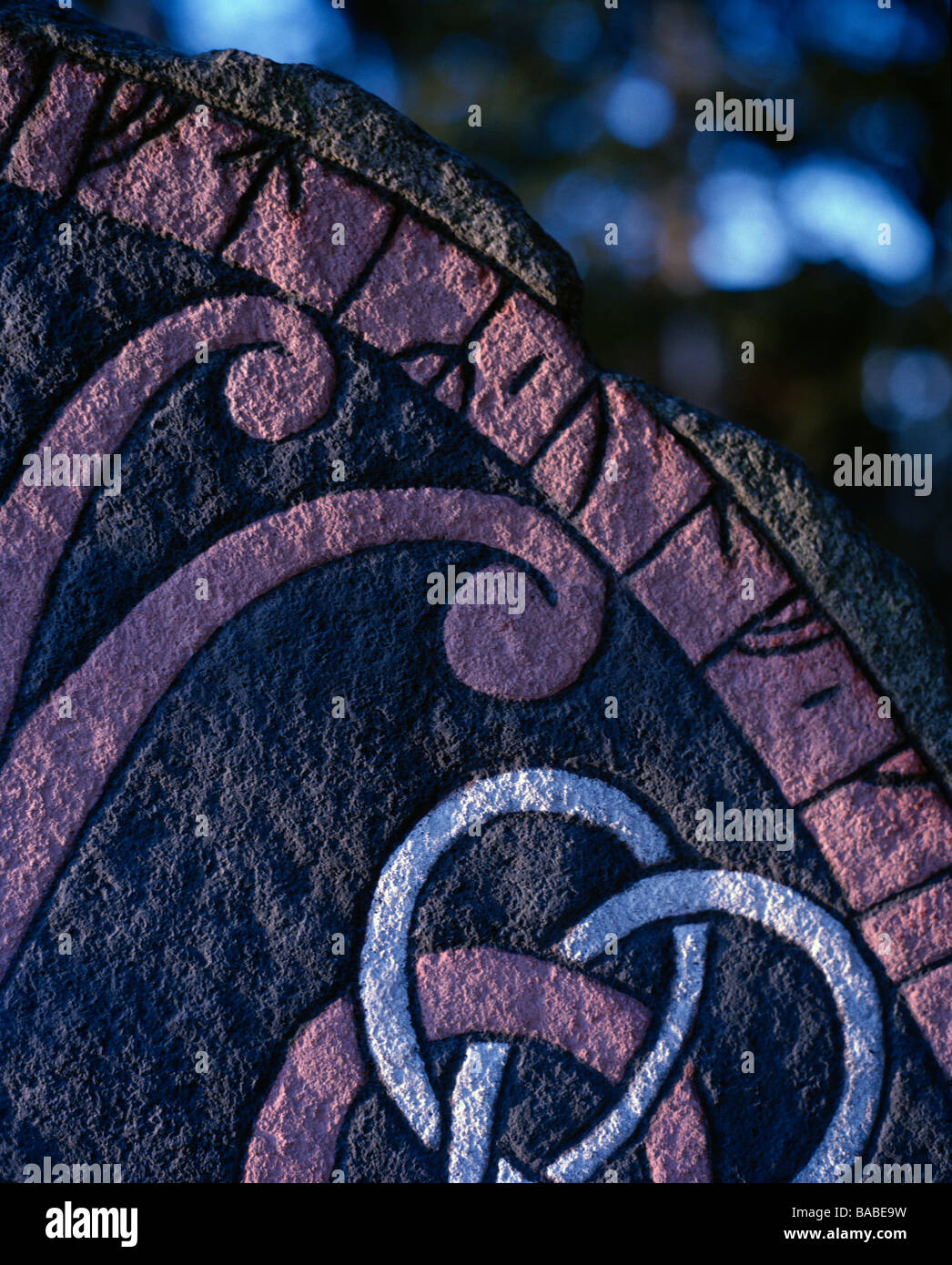 Rune stone close-up Stock Photo - Alamy