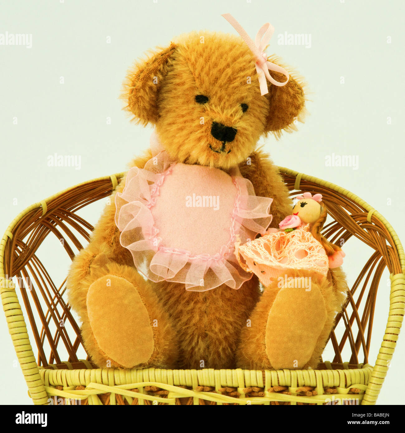 Miniature pink baby girl teddy (Mini Bear Collection Stock Photo - Alamy