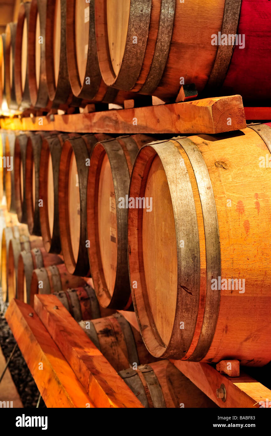 Wine barrels in cooperage hi-res stock photography and images - Alamy