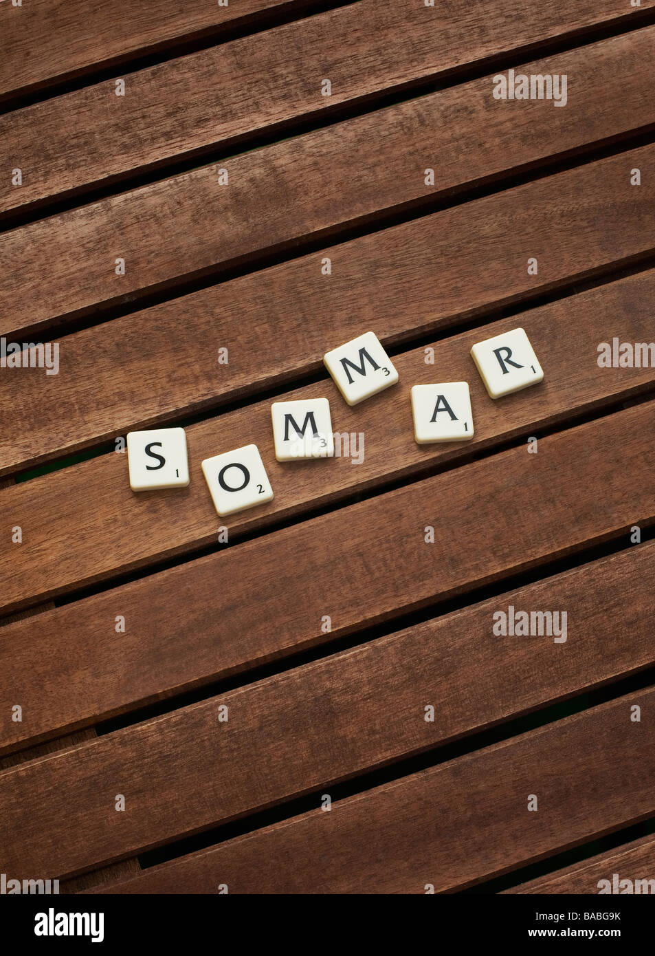 Pieces of letter from Scrabble Stock Photo - Alamy