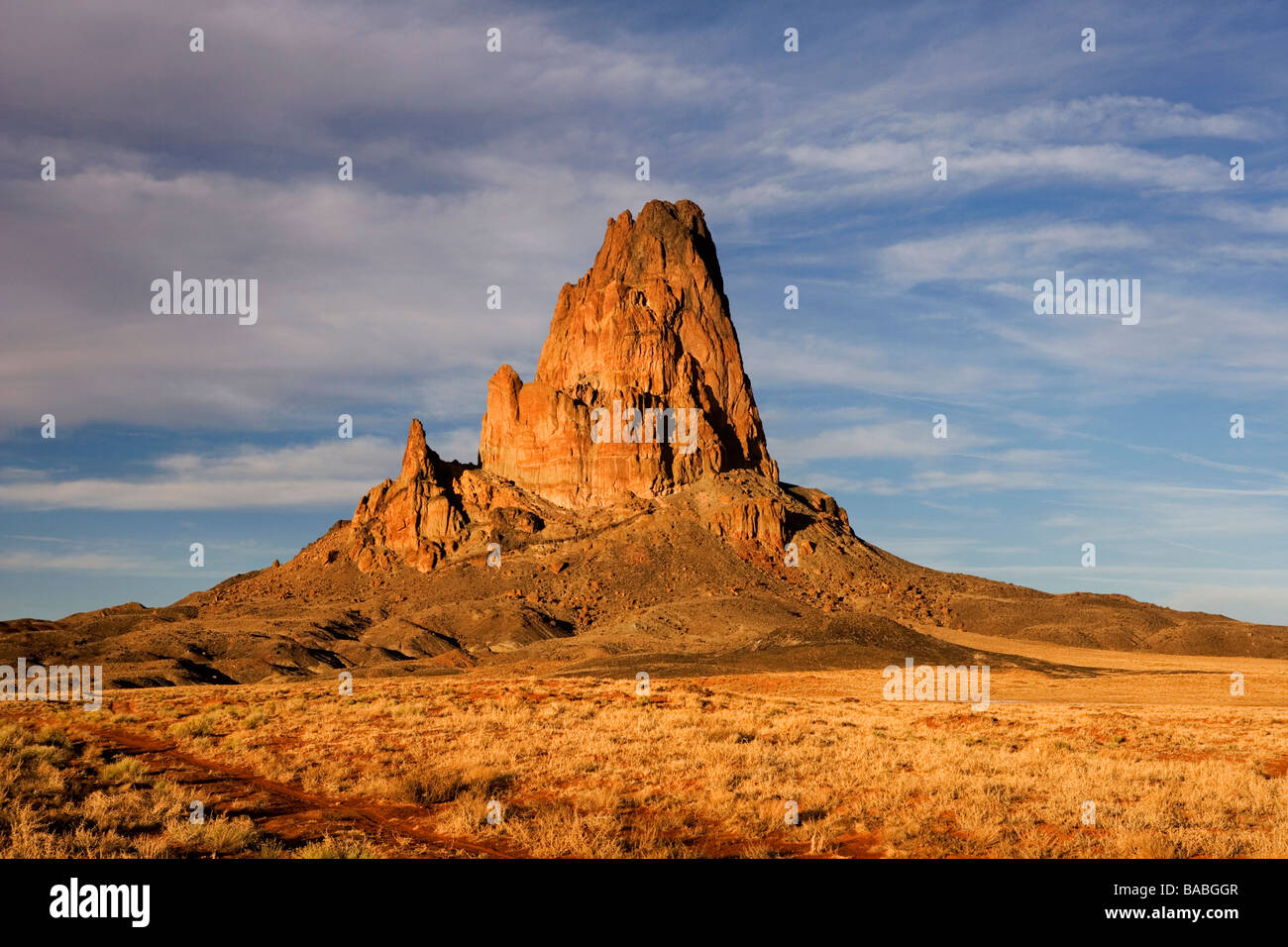 Volcanic Chimney at sunset in Monument Valley Navajo Tribal Park in ...