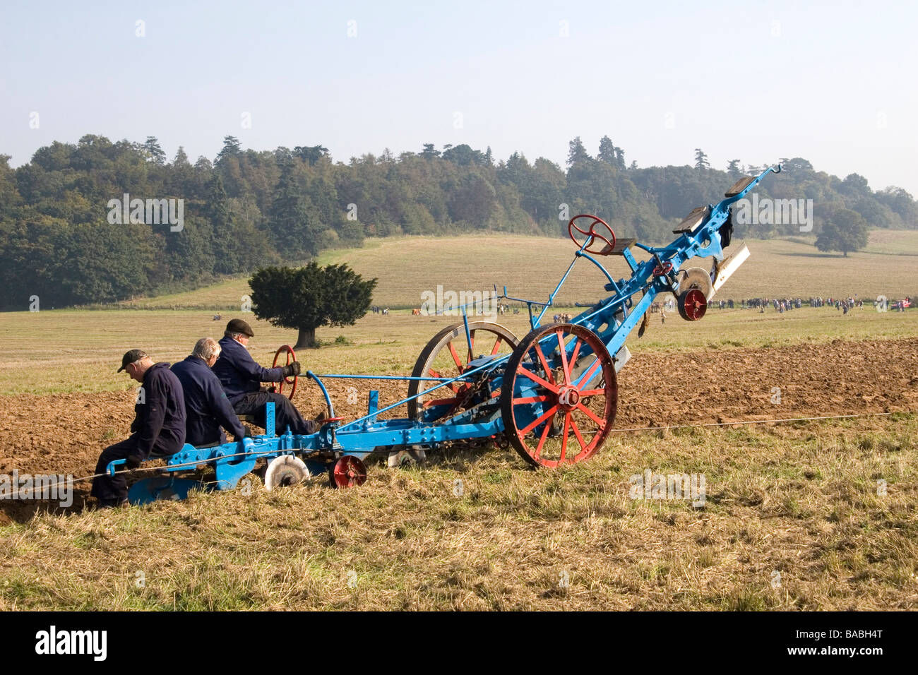 A vintage steam-driven plough at a Country Fair, 2008 Stock Photo - Alamy
