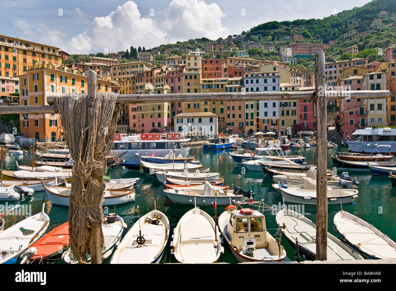 Port of Camogli Riviera of Levant Province of Genoa Italy Stock Photo ...