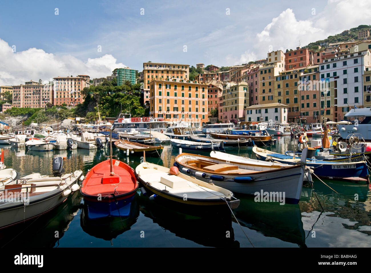 Port of Camogli Riviera of Levant Province of Genoa Italy Stock Photo ...