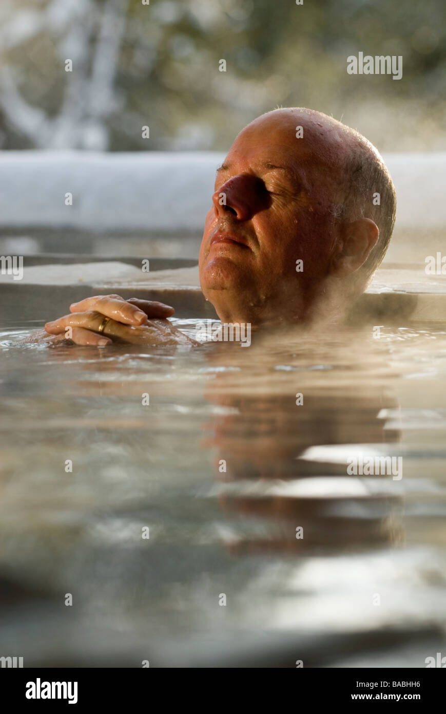 Steaming hot bath man hi-res stock photography and images - Alamy