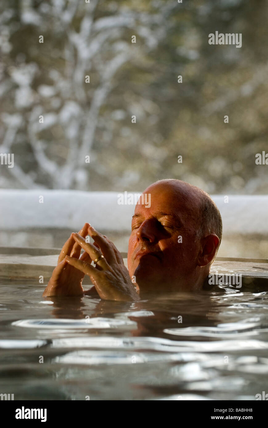 Steaming hot bath man hi-res stock photography and images - Alamy
