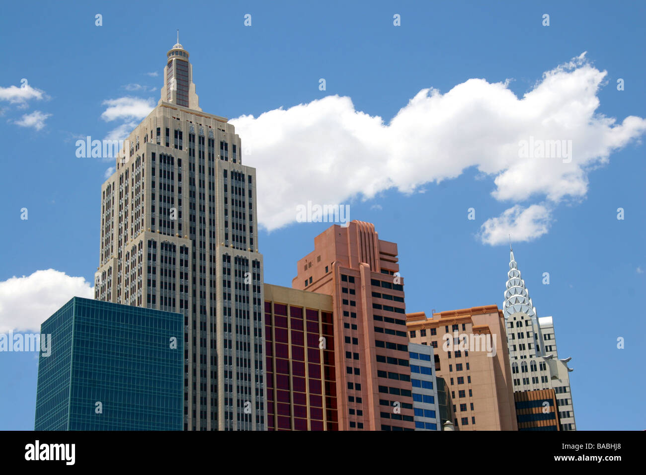 Skyscrapers of the New York New York hotel and casino in Las Vegas ...