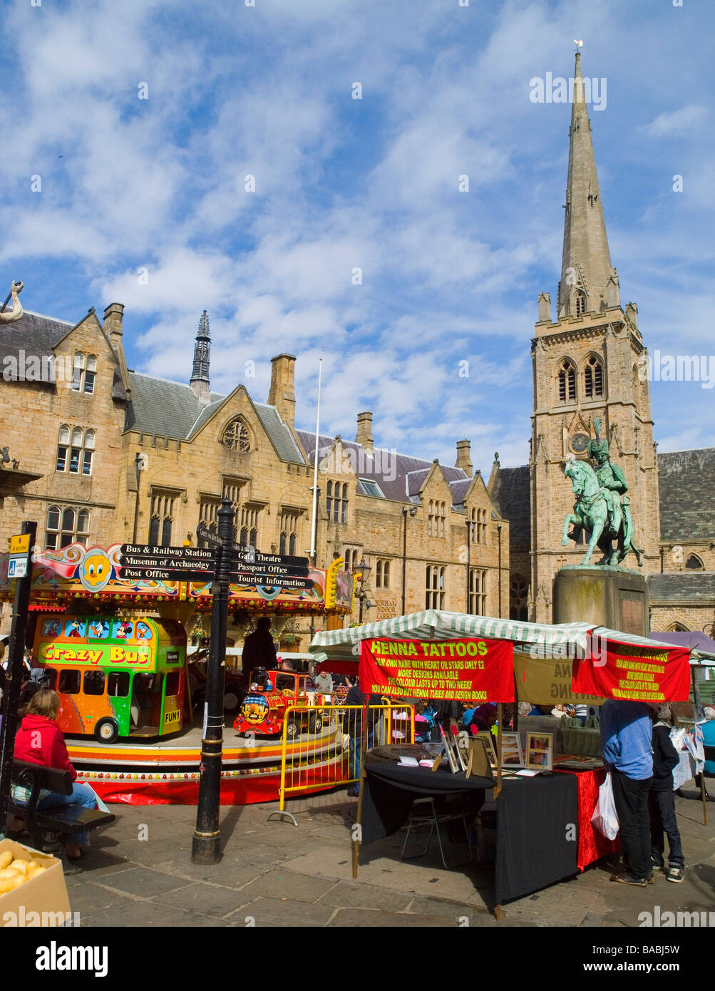 Durham Market Square, North East England UK Stock Photo - Alamy