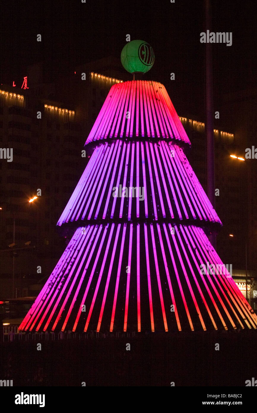 neon lighting in bejing china Stock Photo - Alamy