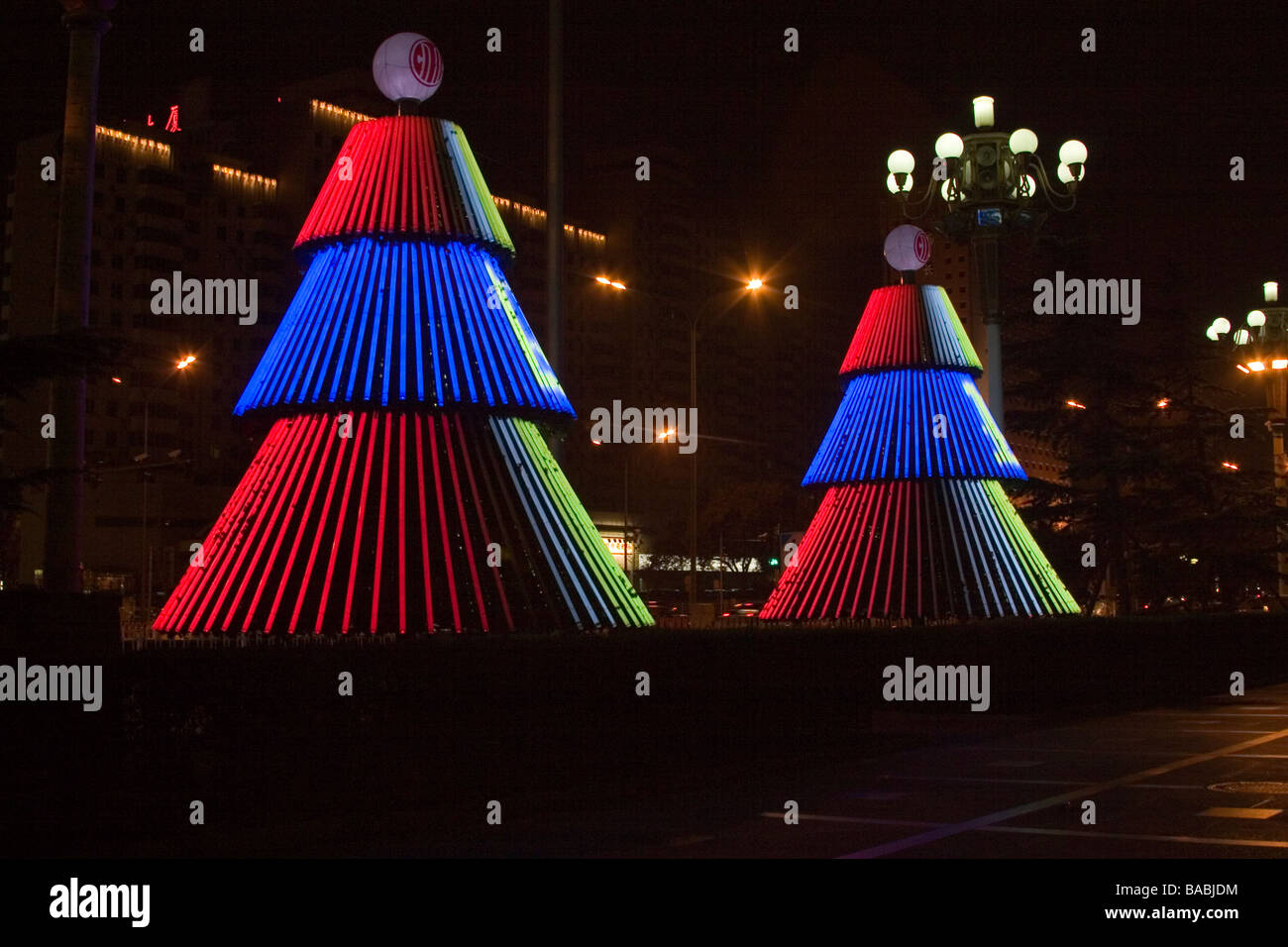 neon lighting in bejing china Stock Photo - Alamy