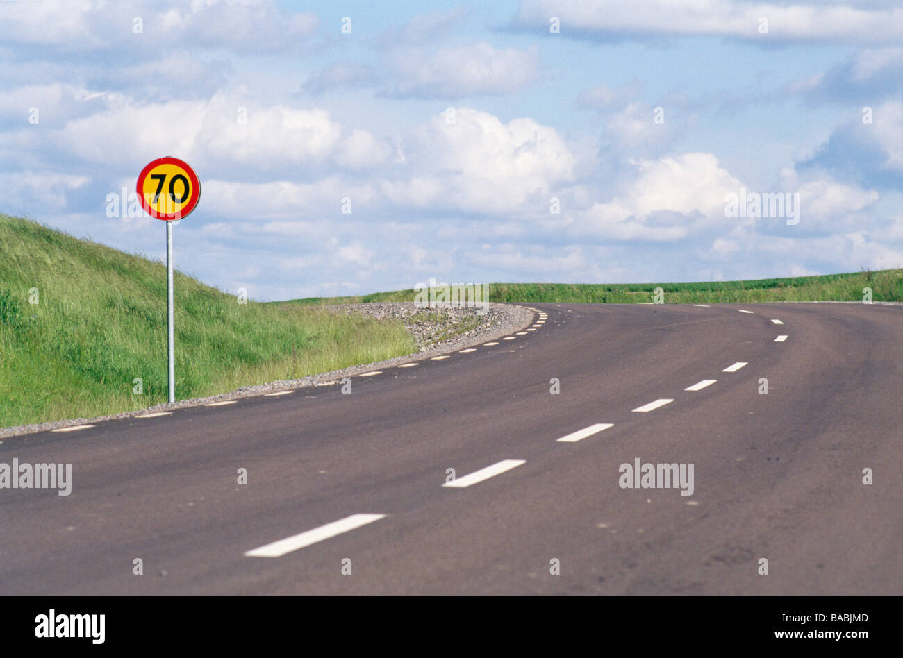 Road with signboard Stock Photo - Alamy