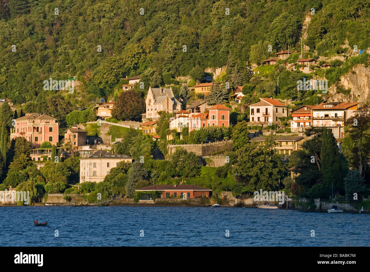 Lakeside view between Moltrasio and Rovenna, Lake Como, Italy Stock ...