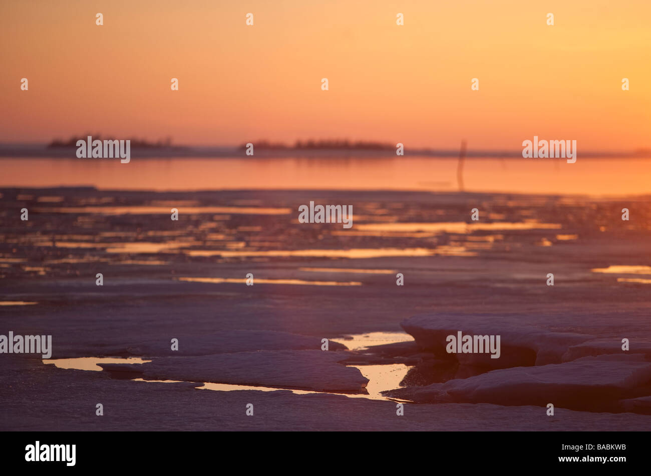 Partially melted sea ice , Finland Stock Photo - Alamy