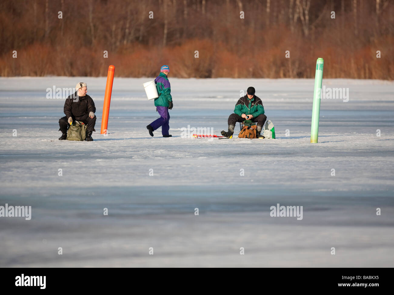 Adult caucasian male ice fishing hi-res stock photography and images ...