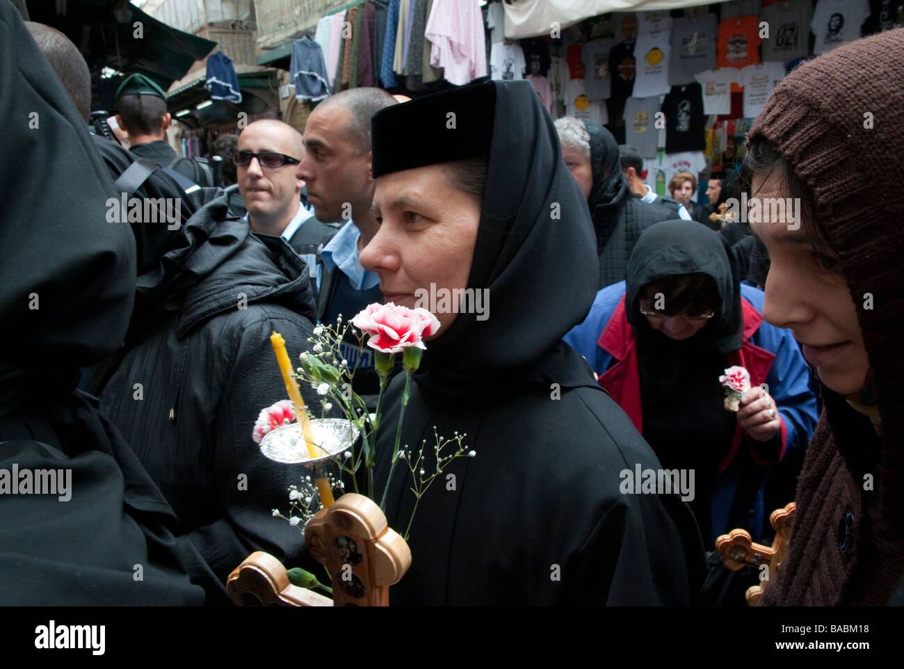 Israel Jerusalem Old city Orthodox Good Friday Processions of the cross ...