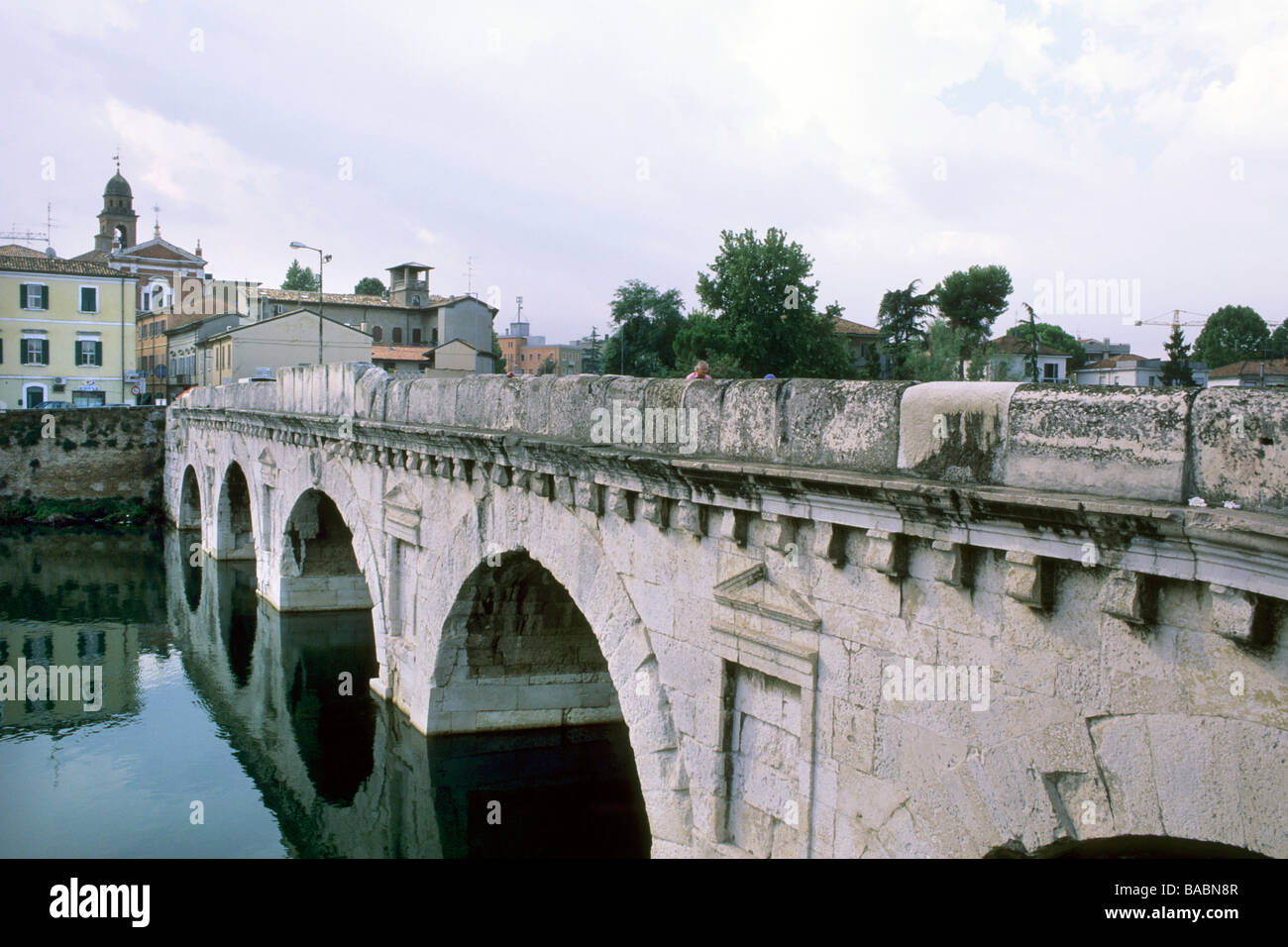 The Tiberio s Bridge Rimini Italy Stock Photo - Alamy