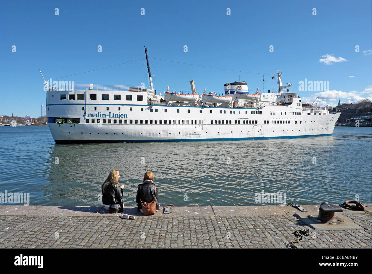 Steamship Birger Jarl arriving in Stockholm harbour from its overnight ...