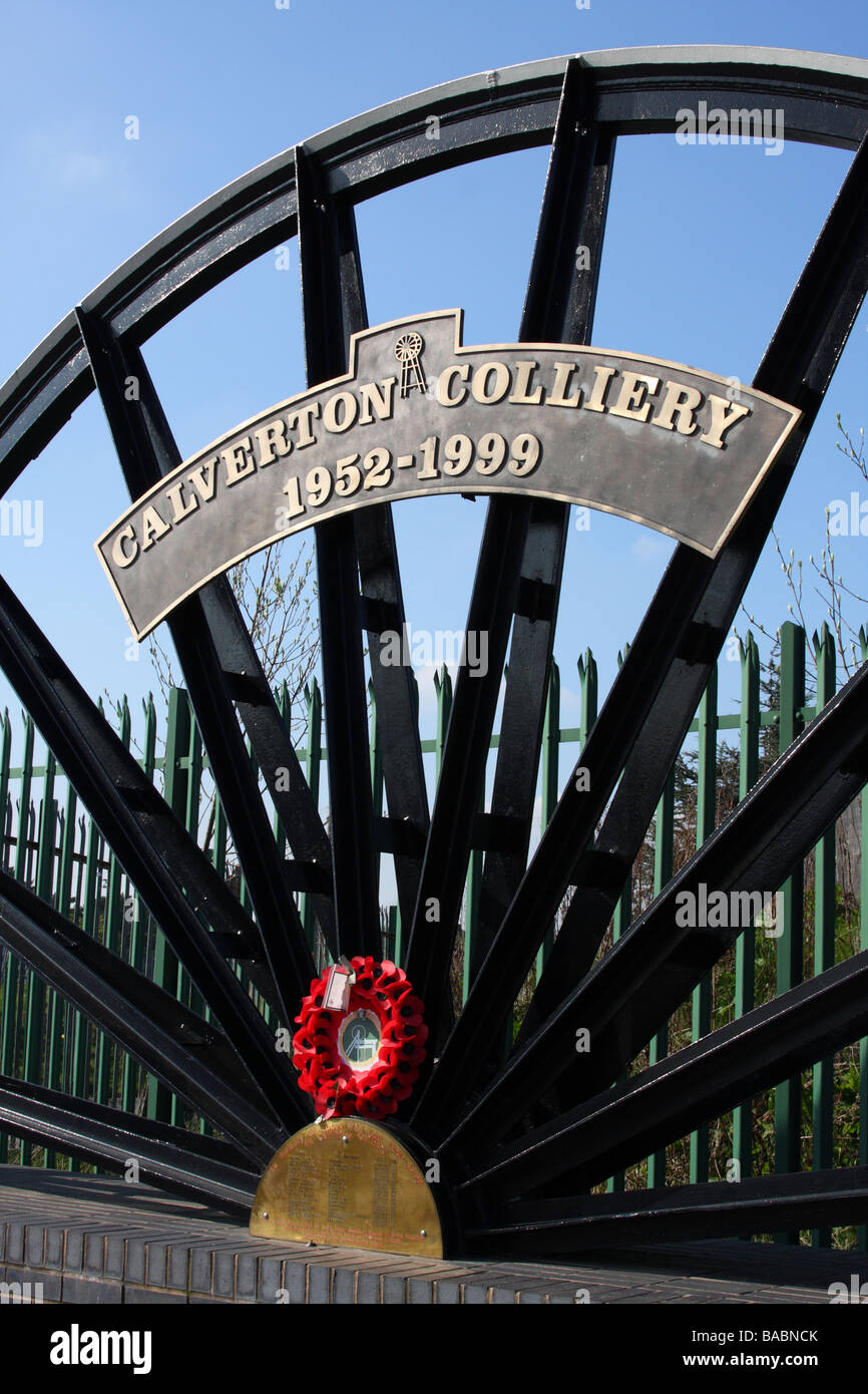 A memorial at Calverton Colliery, Nottinghamshire, England, U.K Stock ...