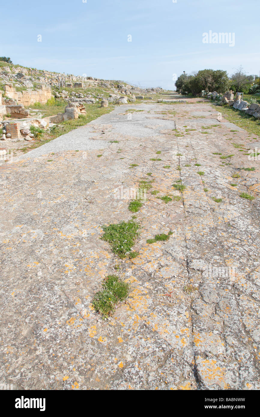 Remains of Hellenistic-Roman town of Solunto, Palermo area, Sicily ...