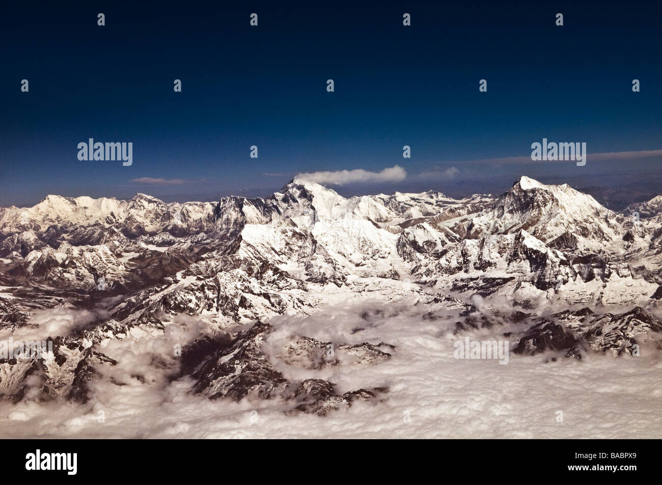Mount Everest range the Himalayas Stock Photo - Alamy
