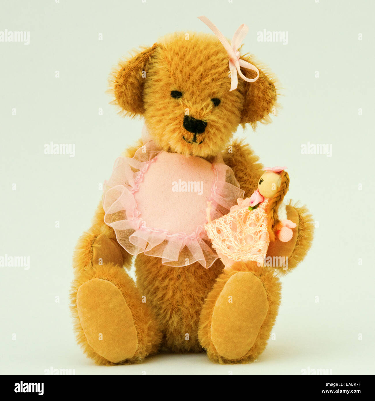 Miniature pink baby girl teddy (Mini Bear Collection Stock Photo - Alamy