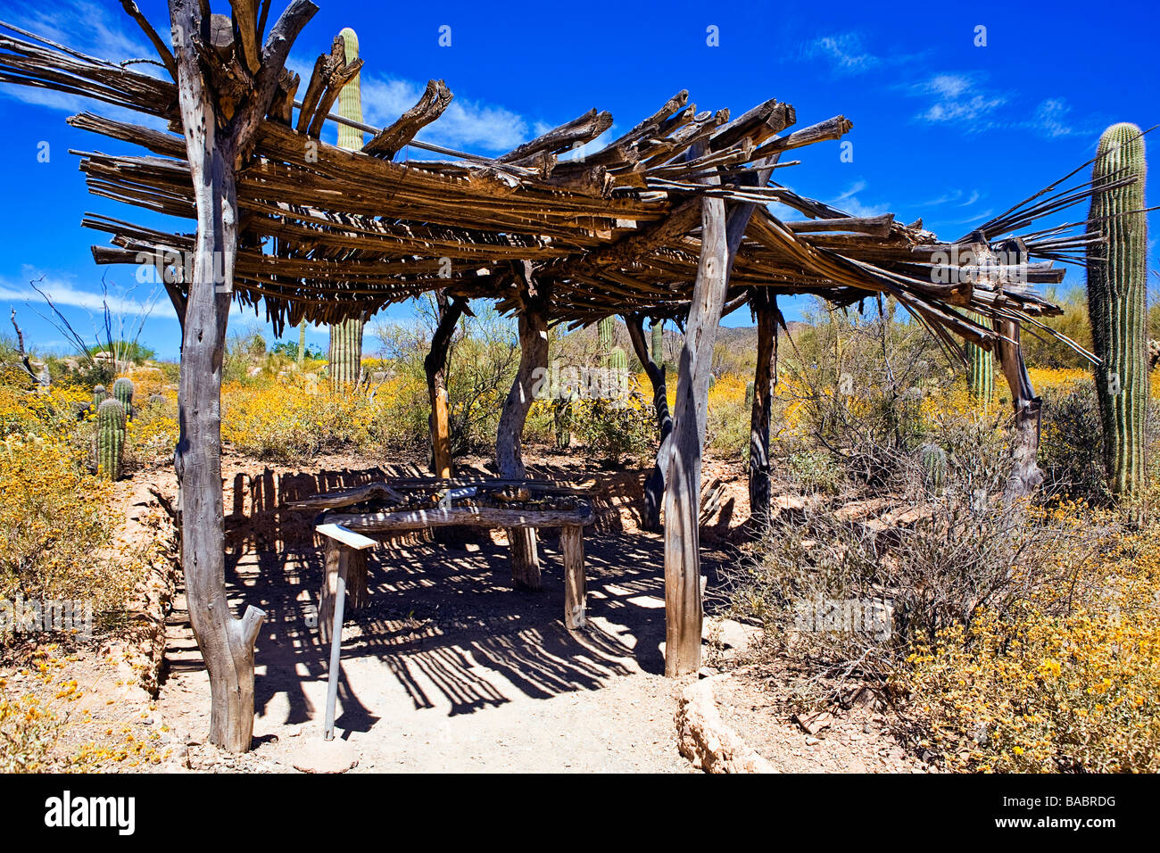 Image of a desert shelter in the Sonoran Desert Arizona Stock Photo - Alamy