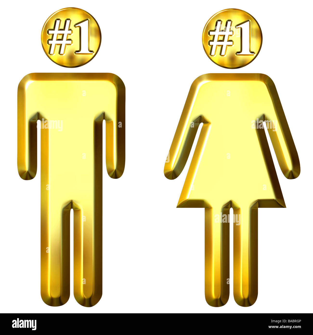 3d golden successful people Stock Photo - Alamy