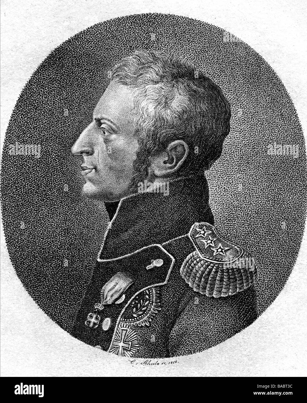 Frederick VI, 28.1.1768 - 3.12.1839, King of Denmark, portrait, side ...