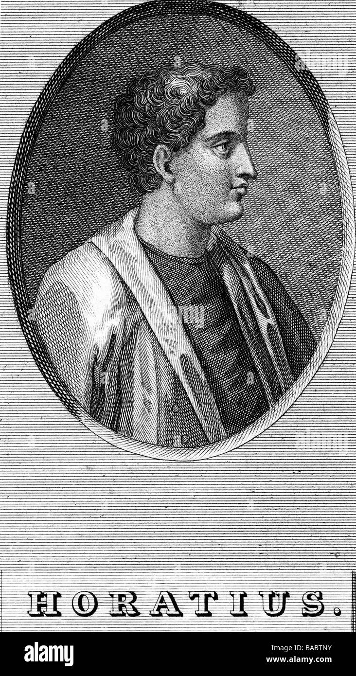 Horace (Quintus Horatius Flaccus), 8.12.65 - 27.11.8 BC, Romat author ...