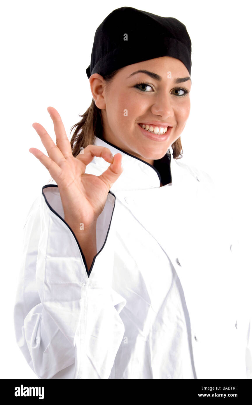chef showing ok sign Stock Photo - Alamy