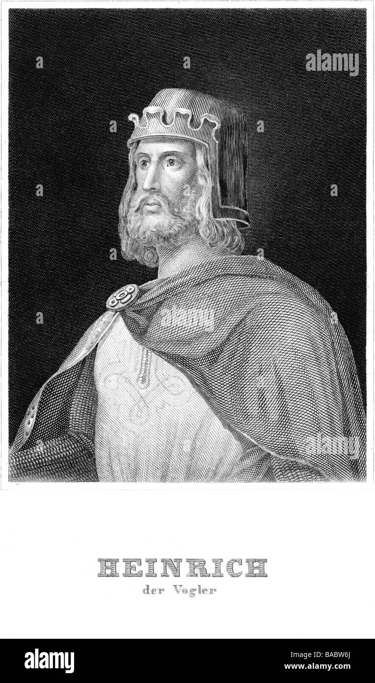 Henry I, "the Fowler", circa 875 - 2.7.936, German king from 919, half ...