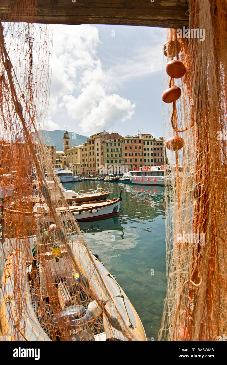 Port of Camogli Riviera of Levant Province of Genoa Italy Stock Photo ...