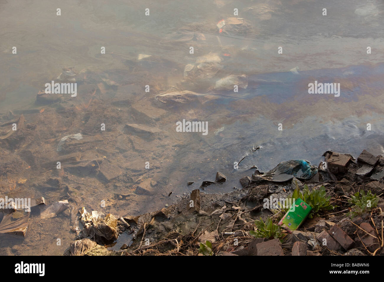 A highly polluted stream in Hangdang, Northern China Stock Photo - Alamy