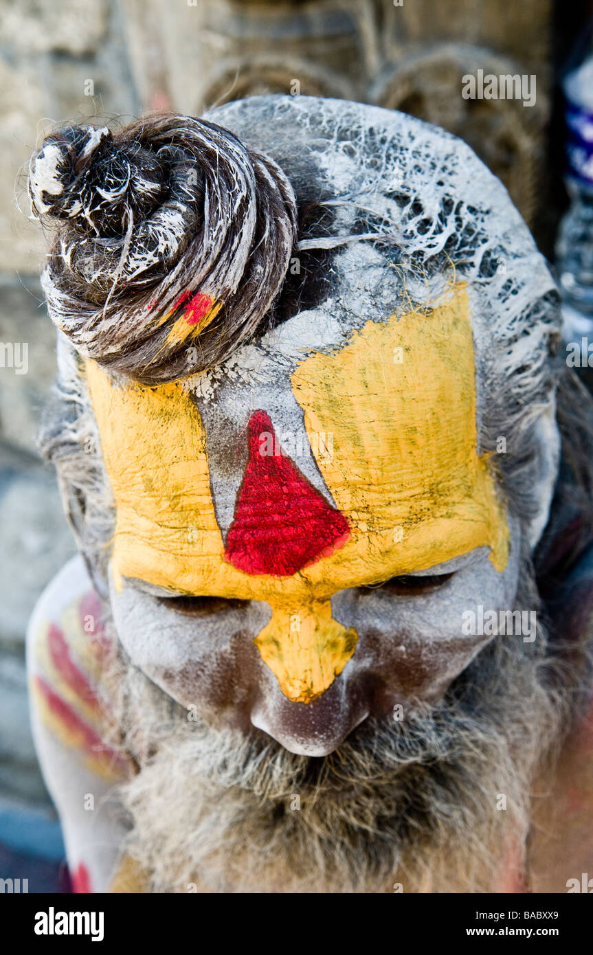 An Indian Sadhu holy man with very long rasta style dreadlock hair ...
