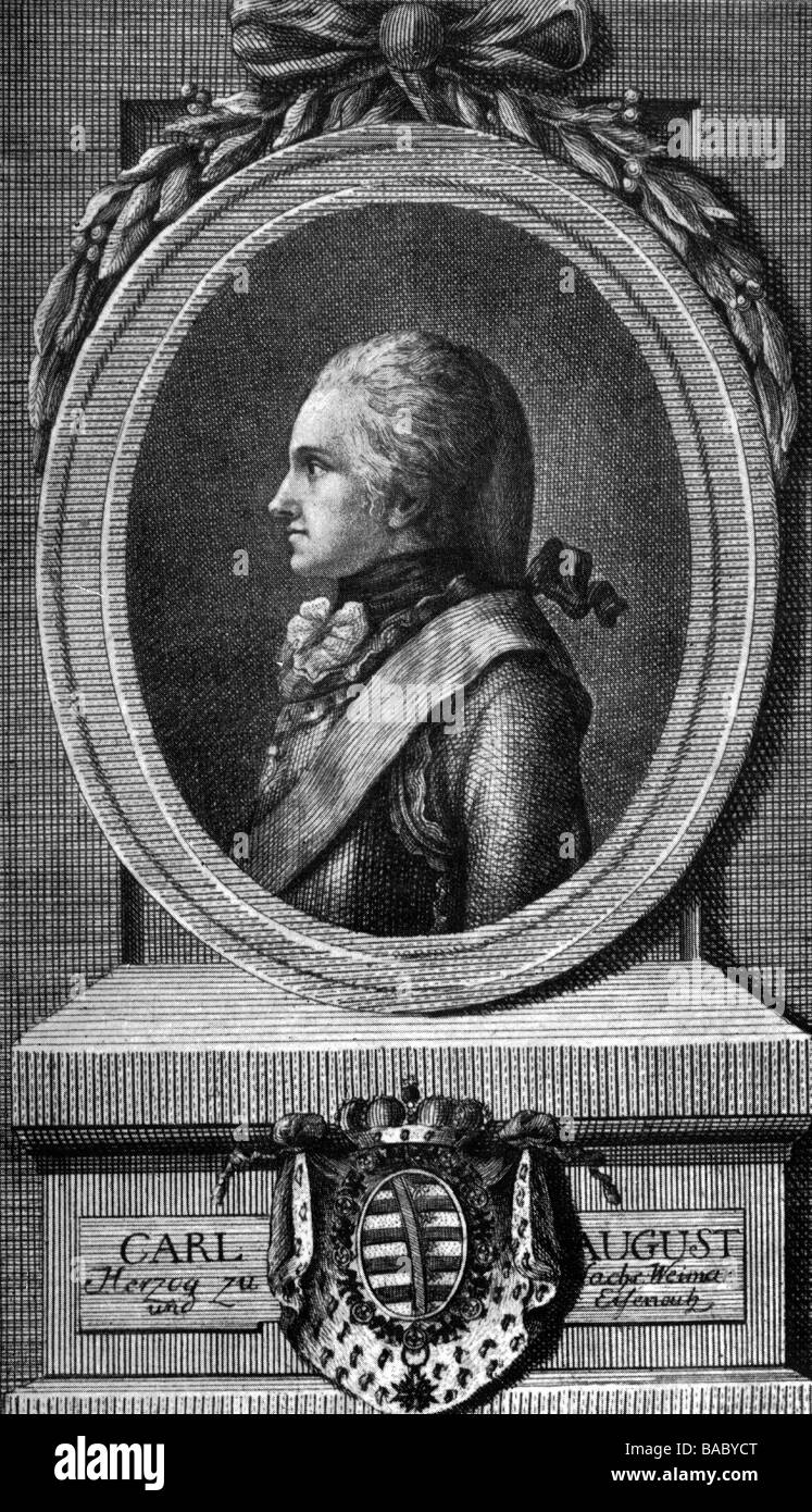 Charles Augustus, 3.9.1757 - 14.6.1828, Grand Duke of Saxe-Weimar ...