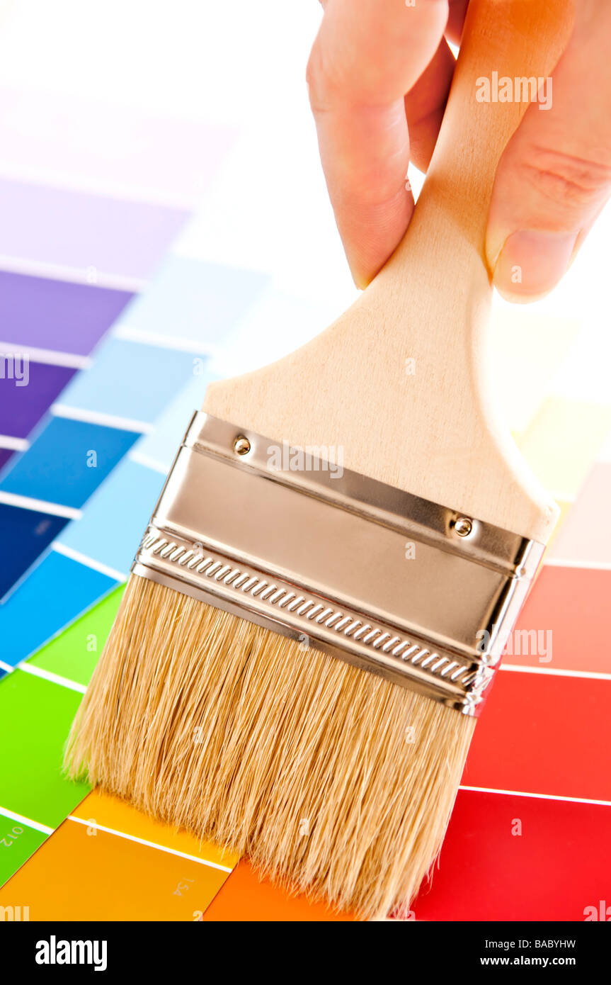 Hand painting tools hi-res stock photography and images - Alamy