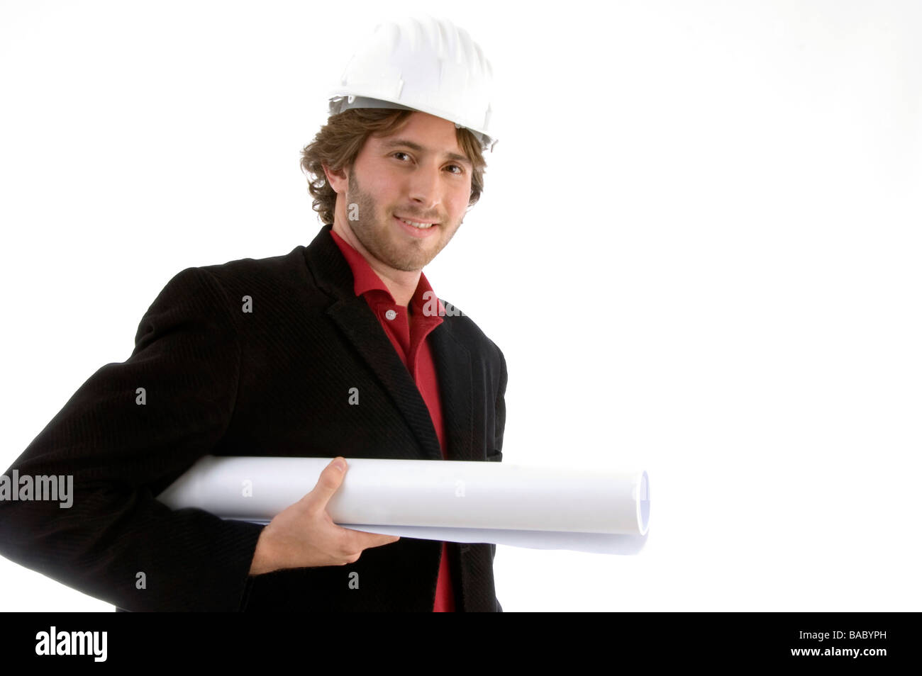 architect holding blueprint Stock Photo - Alamy