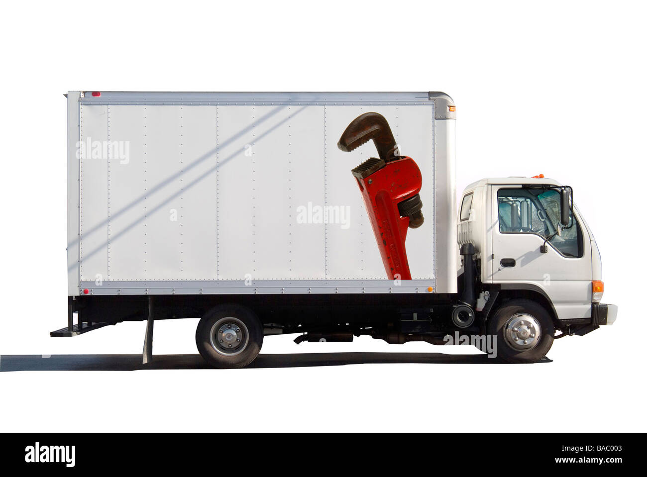 Van with supplies Cut Out Stock Images & Pictures - Alamy