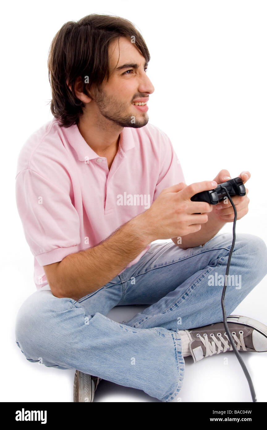 young man playing video games Stock Photo - Alamy