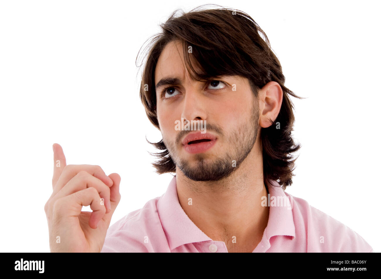 young man with hand gesture Stock Photo - Alamy