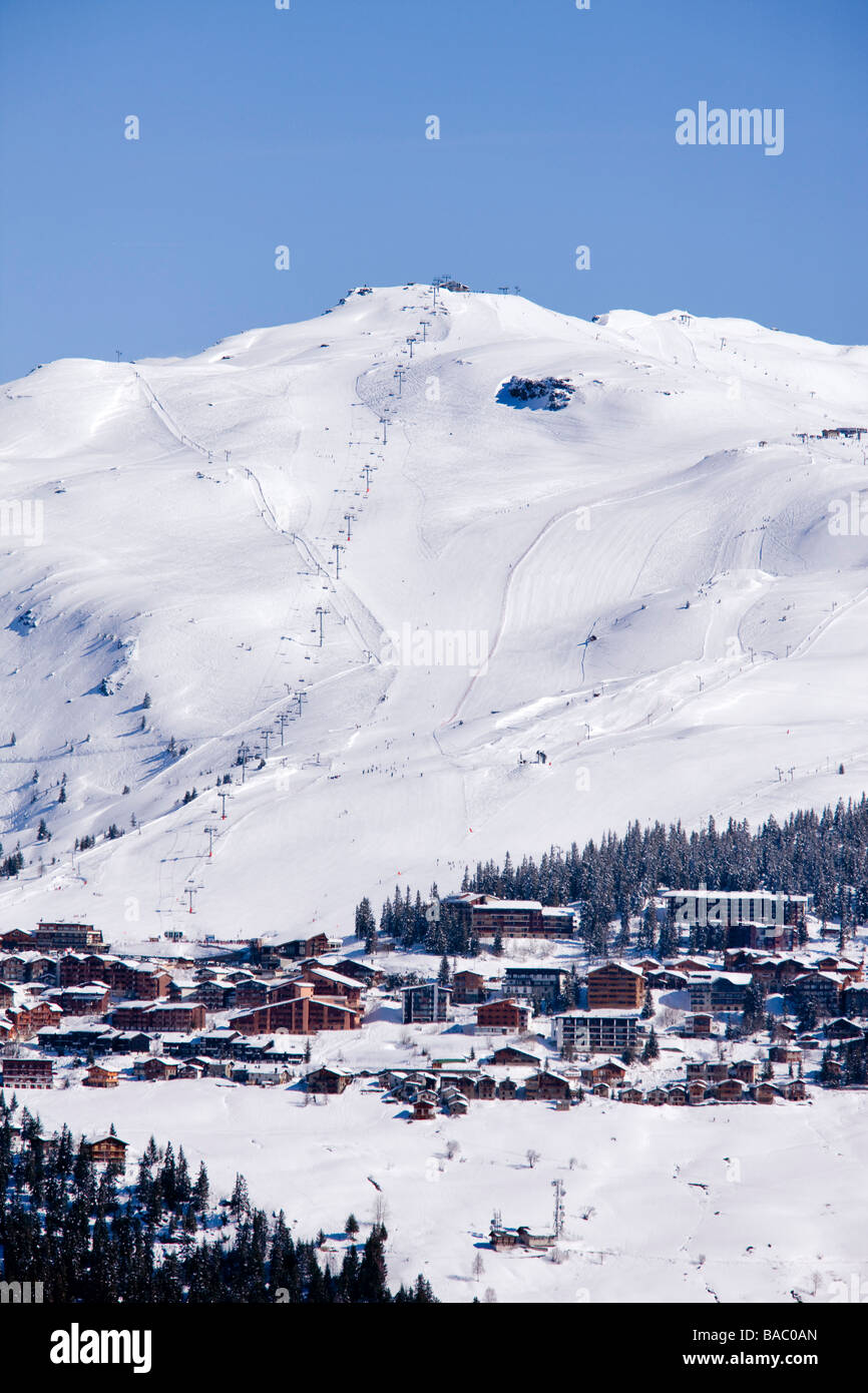 France, Savoie, La Rosiere, Roches Noires Express Chair Lift on the ...