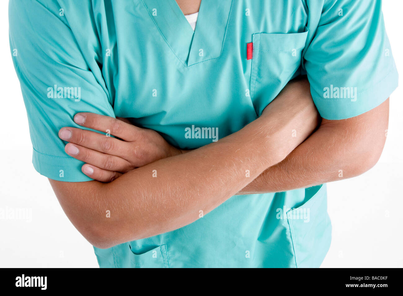 folded hands of doctor Stock Photo - Alamy