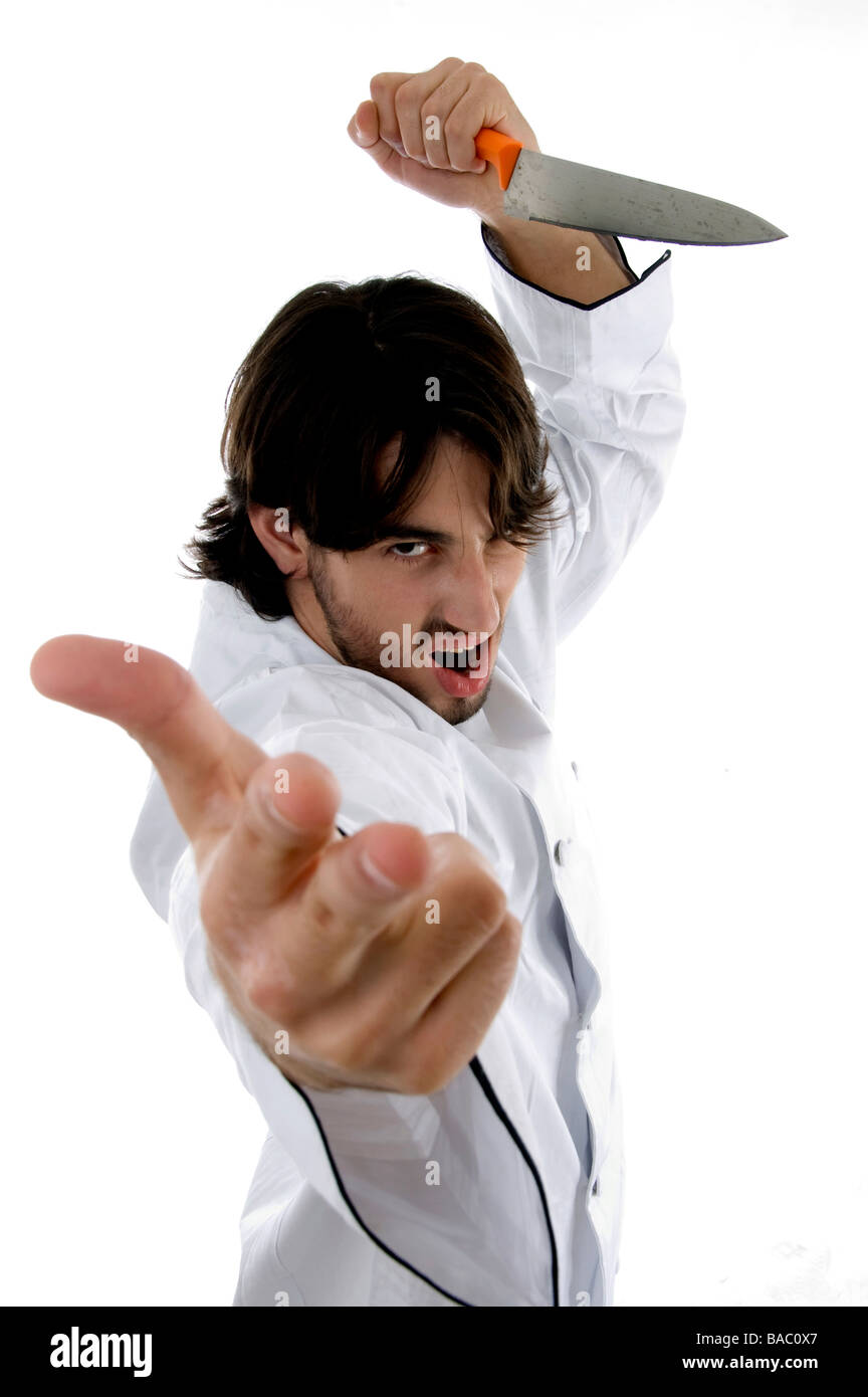 young violent chef Stock Photo - Alamy