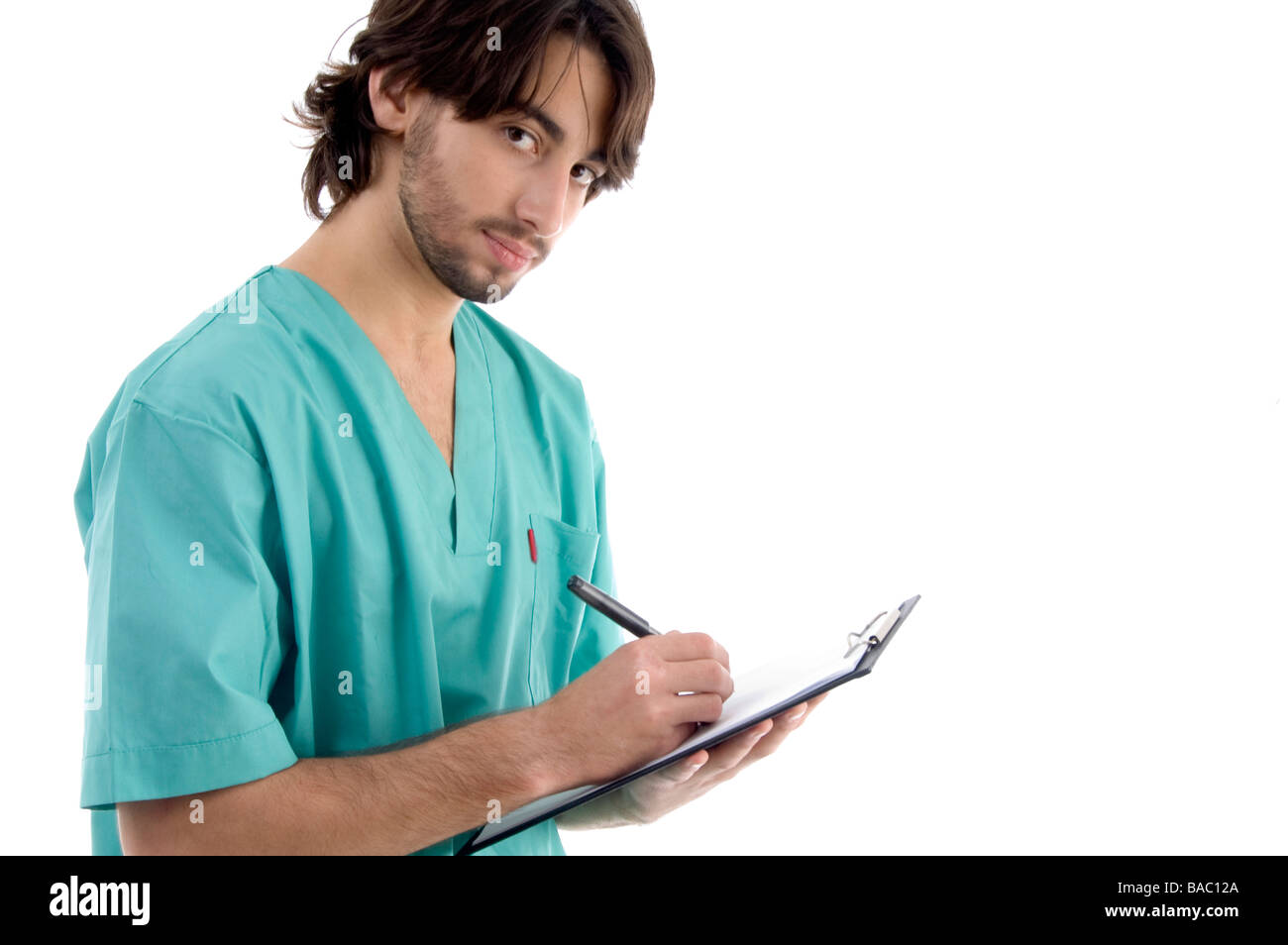 male doctor writing prescription Stock Photo - Alamy