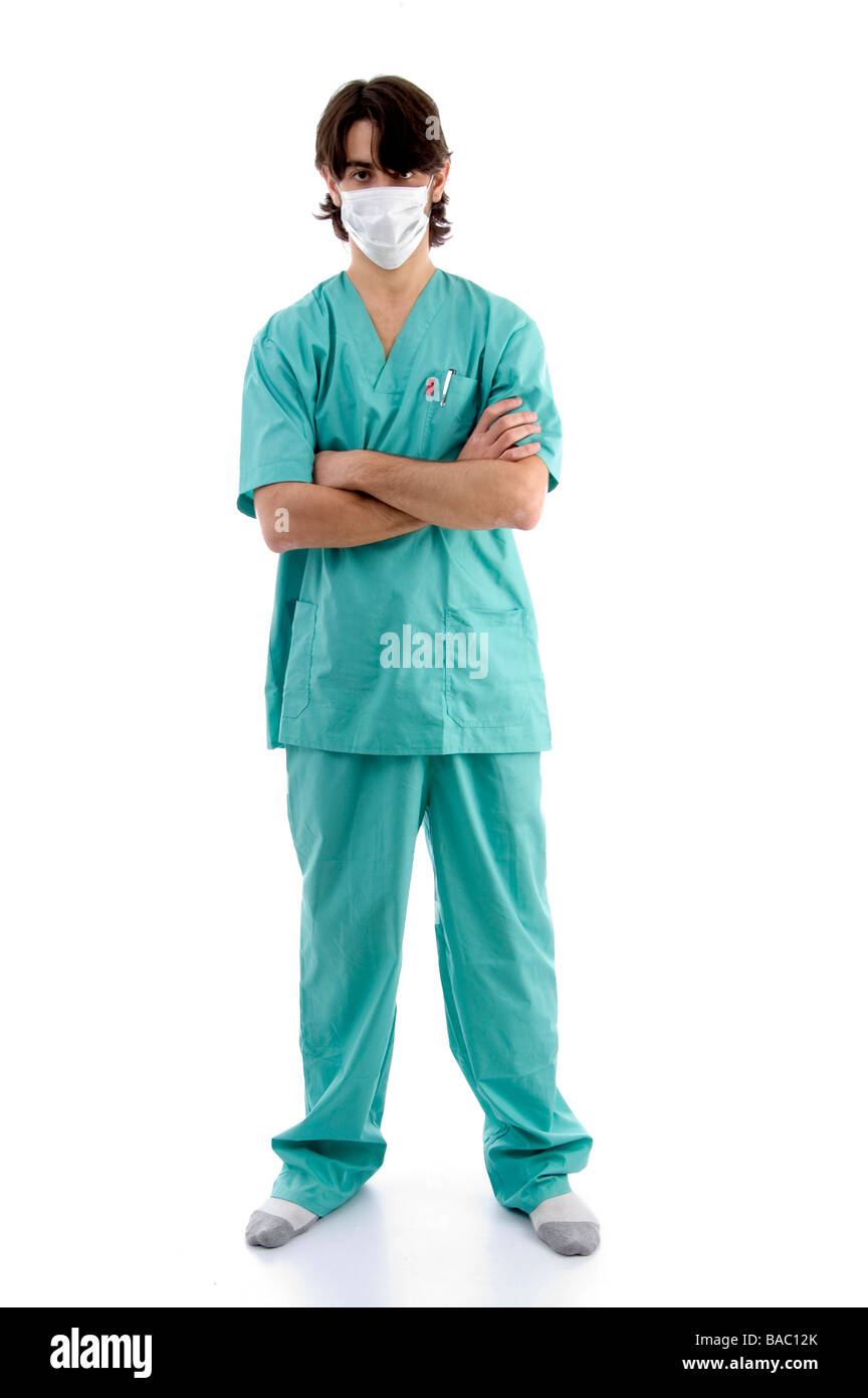doctor in scrubs and facemask Stock Photo - Alamy