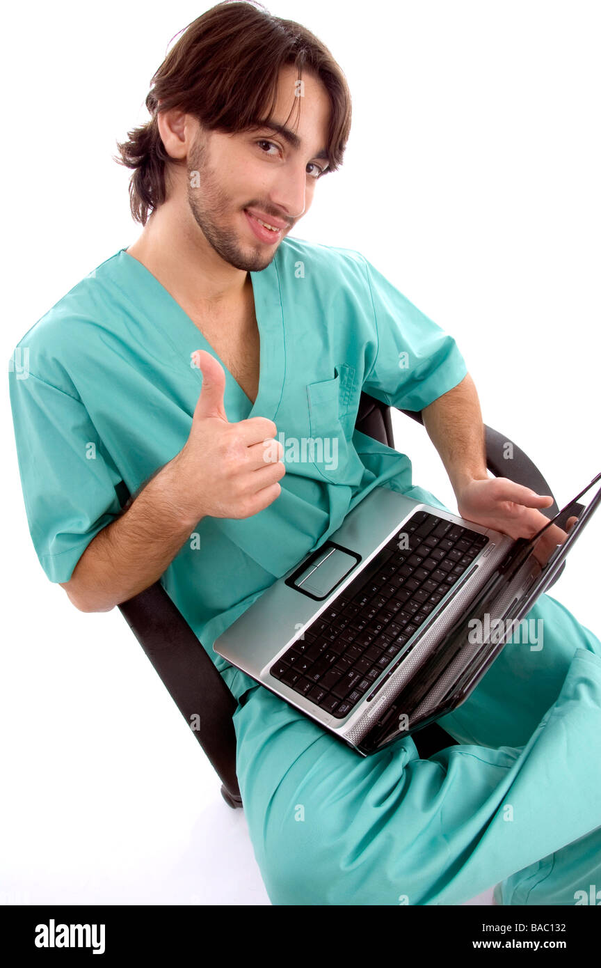 Healthcare professional working laptop hi-res stock photography and ...